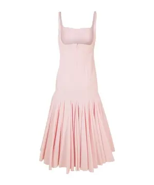Jacquemus Boned Waist Strap Flared Midi Dress - Pink