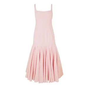 Jacquemus Boned Waist Strap Flared Midi Dress