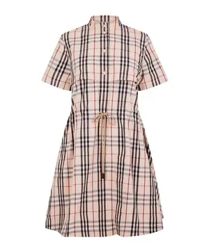 Burberry Check Shirt Dress - Nude
