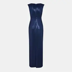 Ralph Lauren Sleeveless Evening Gown With Side Slit