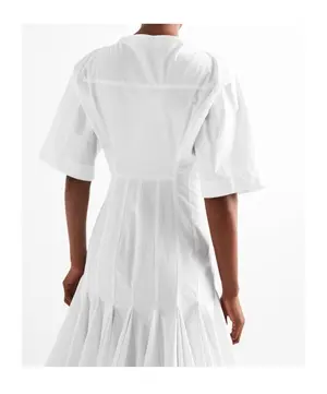 Jacquemus Short Sleeve Shirt Dress - White