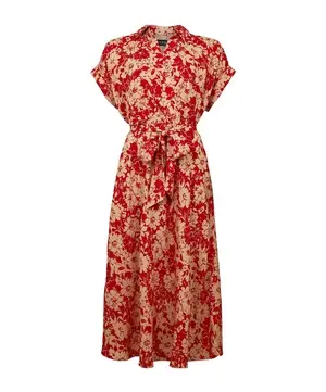 Ralph Lauren Ralph Lauren Floral Wrap Midi Dress Red