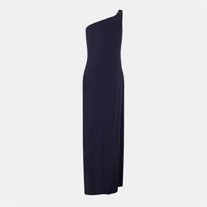 Ralph Lauren One-shoulder Gown With Rhinestone Detail