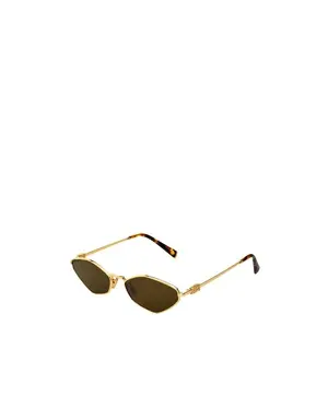 Miu Miu Hexagonal Frame Sunglasses - Brown