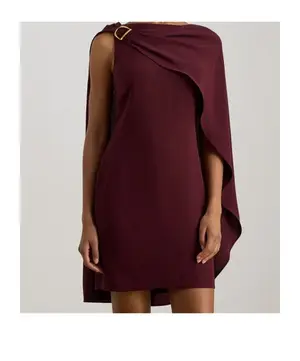 Ralph Lauren One-shoulder Pleated Mini Dress
