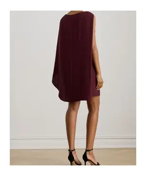Ralph Lauren One-shoulder Pleated Mini Dress