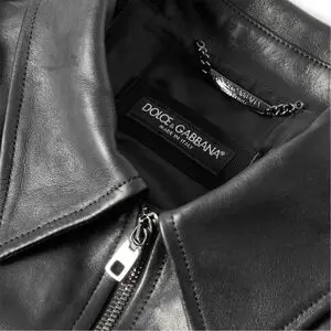 Dolce & Gabbana Leather Zip Jacket