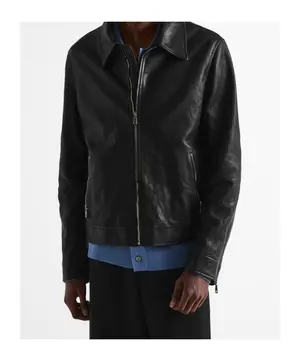 Dolce & Gabbana Leather Zip Jacket