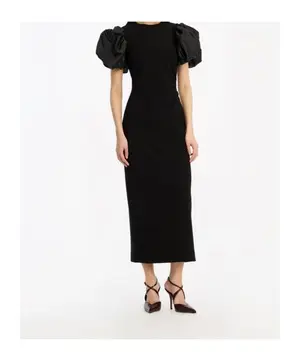 ROTATE BY BIRGER CHRISTENSEN Ruby Maxi Dress With Puff Sleeves