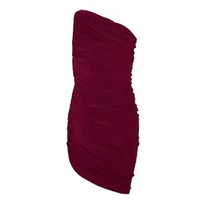 Norma Kamali One-shoulder Draped Mini Dress