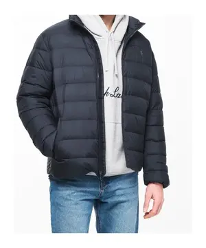 Polo Ralph Lauren Quilted Down Jacket With Logo Detail - Black