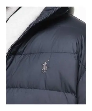 Polo Ralph Lauren Quilted Down Jacket With Logo Detail - Black