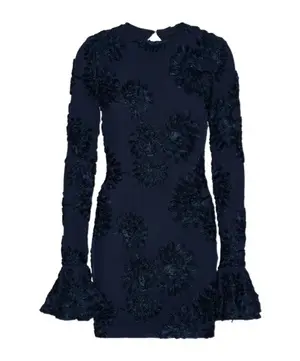 ROTATE BY BIRGER CHRISTENSEN Rosita Mini Dress With Lace Cuffs
