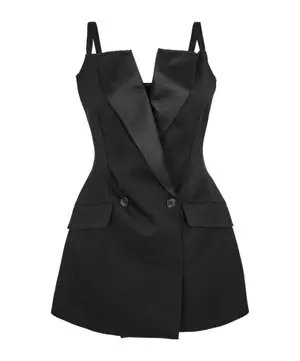 Givenchy Custom-made Double-breasted Slip Dress - Black