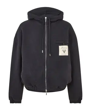 Jacquemus Zippered Hoodie - Black
