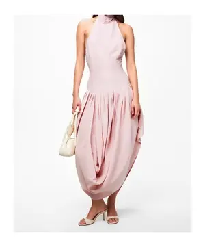Magda Butrym Sleeveless High-neck Maxi Dress