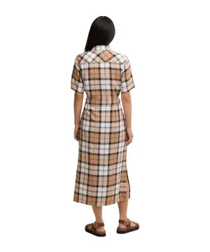 Barbour Tartan Inspired Midi Shirt Dress