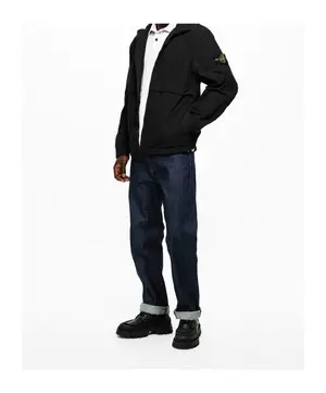 Stone Island Logo Patch Zip-up Casual Jacket