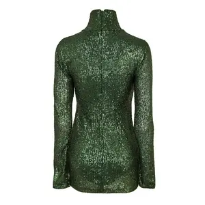 Norma Kamali Sequined Long-sleeved Mini Dress