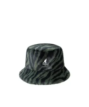 KANGOL Faux Fur Fisherman's Hat - Black