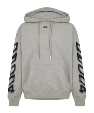 Off-White Spray Paint Arrow Hoodie - Gray