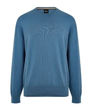 Hugo Boss Lightweight And Comfortable Knitted Sweate - Blue