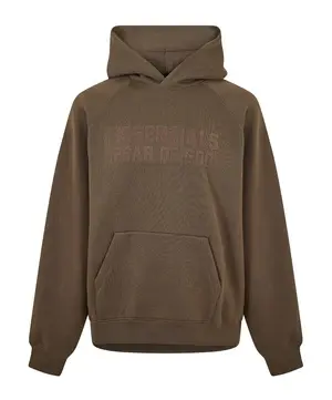 Fear Of God Logo Hoodie - Brown