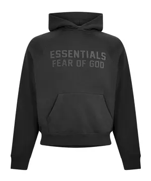 Fear Of God Logo Hoodie - Black