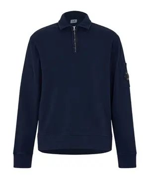 C.P. COMPANY Quarter Zip Fleece Sweatshirt
