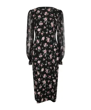 Dolce & Gabbana Puff Sleeve Floral Maxi Dress