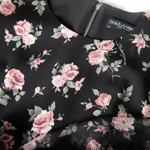 Dolce & Gabbana Puff Sleeve Floral Maxi Dress