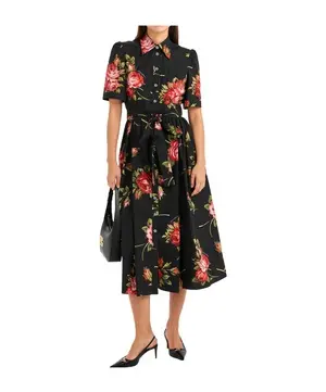 Dolce & Gabbana Floral Print Collared Maxi Dress