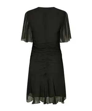 Isabel Marant Étoile Ruched Mini Dress With Sheer Sleeves