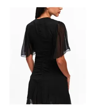 Isabel Marant Étoile Ruched Mini Dress With Sheer Sleeves