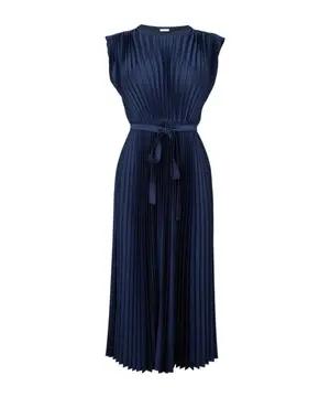 JOSEPH Volta Pleated A-line Dress - Black