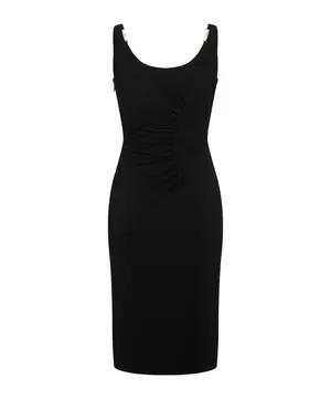 Versace Fitted Maxi Dress With Ruched Detailing