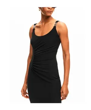 Versace Fitted Maxi Dress With Ruched Detailing