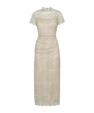 ROTATE BY BIRGER CHRISTENSEN Lamaja Short-sleeved Lace Dress - Nude