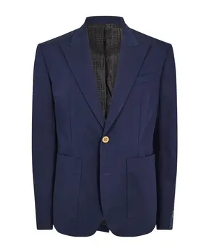 Balmain Twill Blazer - Blue