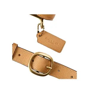 COACH Leather Shoulder Bag With Gold-tone Hardware - Nude