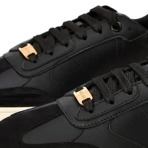 Versace Low Top Sneakers With Gold Tone Detailing