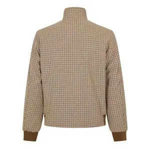 Moncler Houndstooth Check Zip-up Jacket