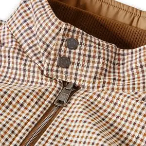 Moncler Houndstooth Check Zip-up Jacket