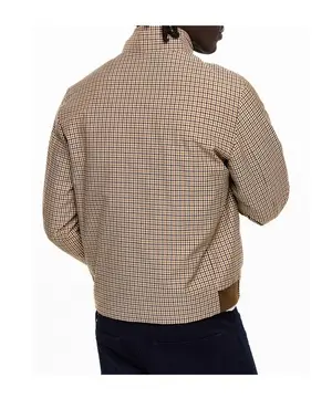 Moncler Houndstooth Check Zip-up Jacket