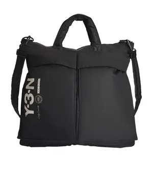 Y3 Solid Color Tote Bag - Black