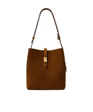 Soeur Suede Bucket Bag - Brown