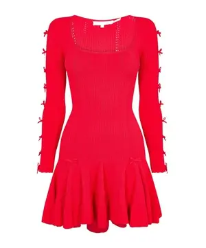 LoveShackFancy Seychelle Mini Dress - Red