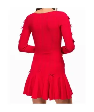 LoveShackFancy Seychelle Mini Dress - Red