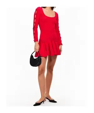 LoveShackFancy Seychelle Mini Dress - Red