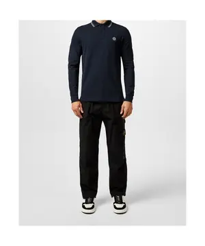 Stone Island Logo Cotton Compass Patch Polo Shirt